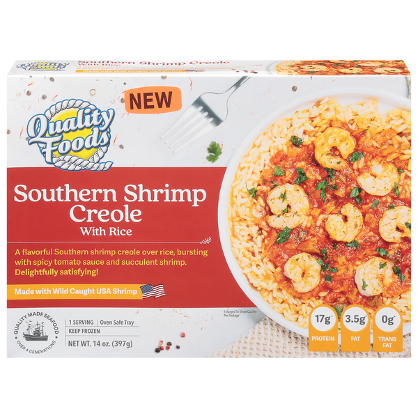 Save on Quality Foods Southern Shrimp Creole with Rice Frozen Meal Order Online Delivery | Food Lion