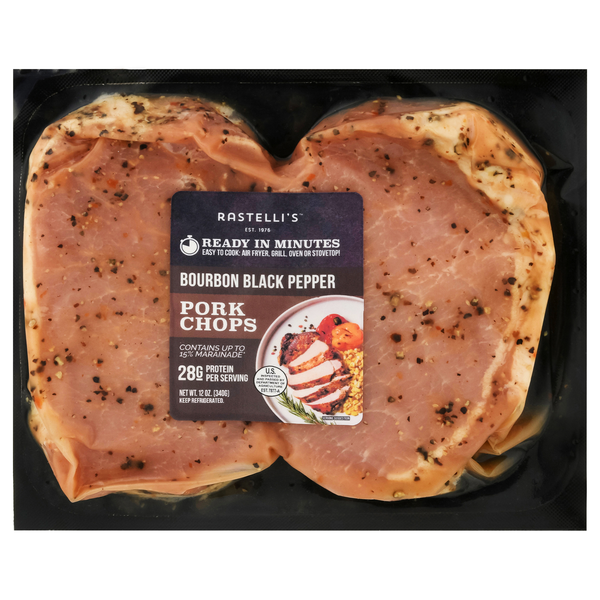 Save on Rastelli's Bourbon Black Pepper Pork Chops - 2 ct Order Online ...