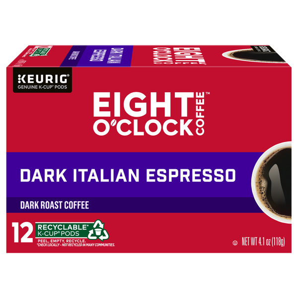 Save on Eight O'Clock Dark Italian Espresso Dark Roast Coffee K-Cup ...