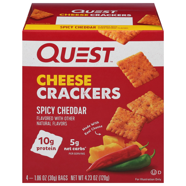 Save On Quest Cheese Crackers Spicy Cheddar 4 Ct Order Online