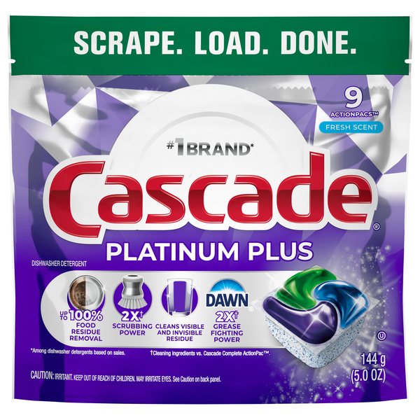 Save on Cascade Platinum Plus Fresh Scent Dishwasher ActionPacs Order ...