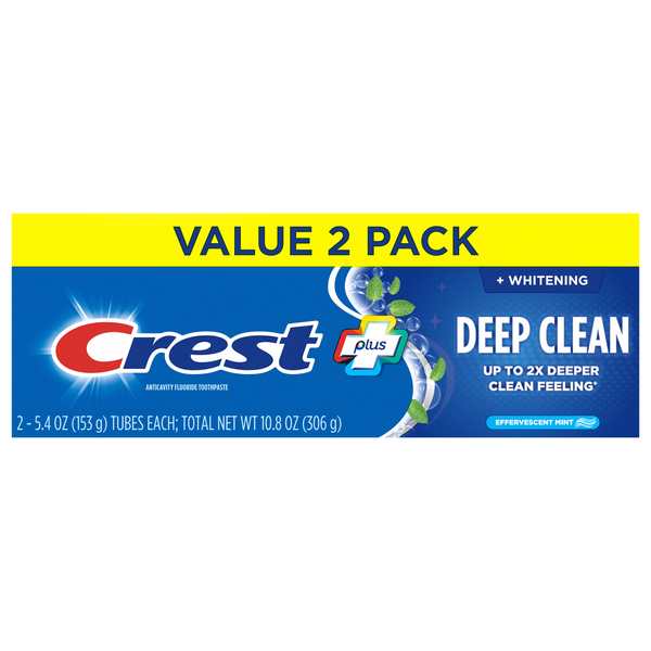 Save on Crest Whitening Plus Deep Clean Effervescent Mint Toothpaste ...