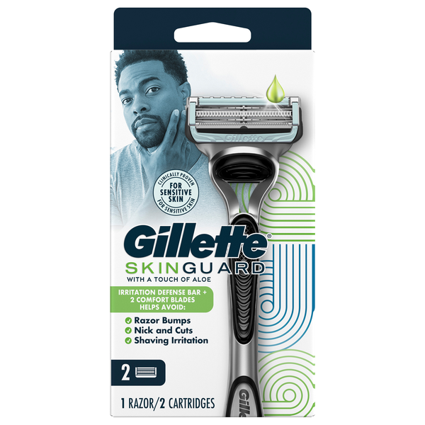 Save on Gillette Men's SkinGuard Sensitive Skin Razor Handle + 2 Blade ...