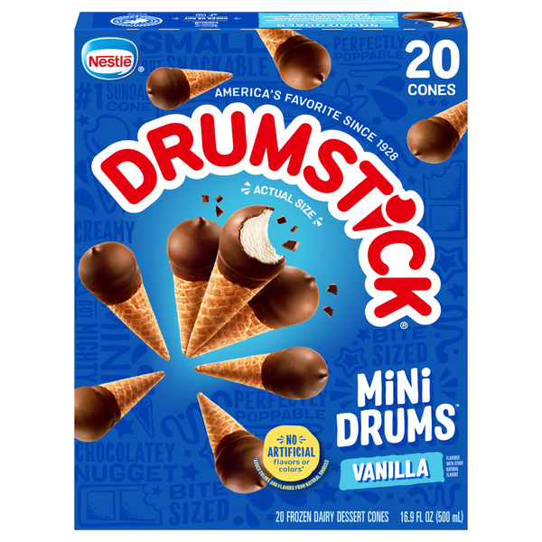 Save on Nestle Drumstick Mini Drums Simply Dipped Vanilla Sundae Cones ...