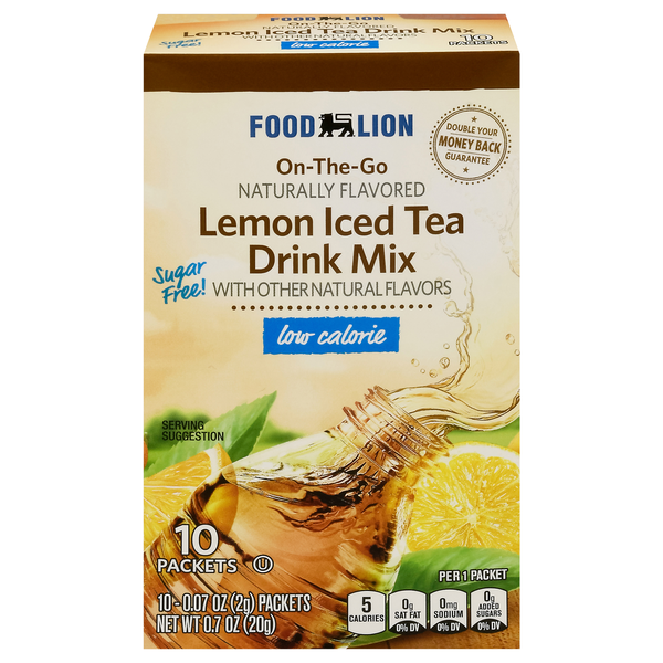 Save on Food Lion Sugar Free Lemon Iced Tea Drink Mix On The Go Packets ...