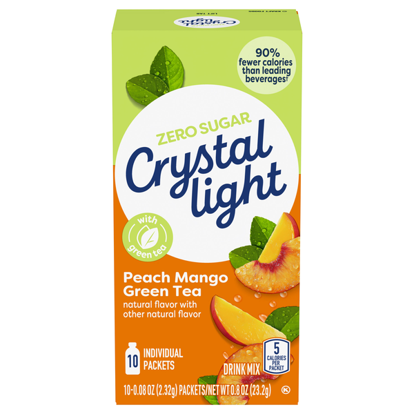 Save on Crystal Light Sugar Free Peach Mango Green Iced Tea Mix Packets ...
