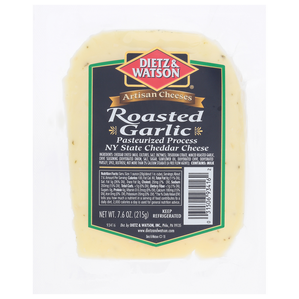 Save on Dietz & Watson Artisan Roasted Garlic NY State Cheddar Cheese ...