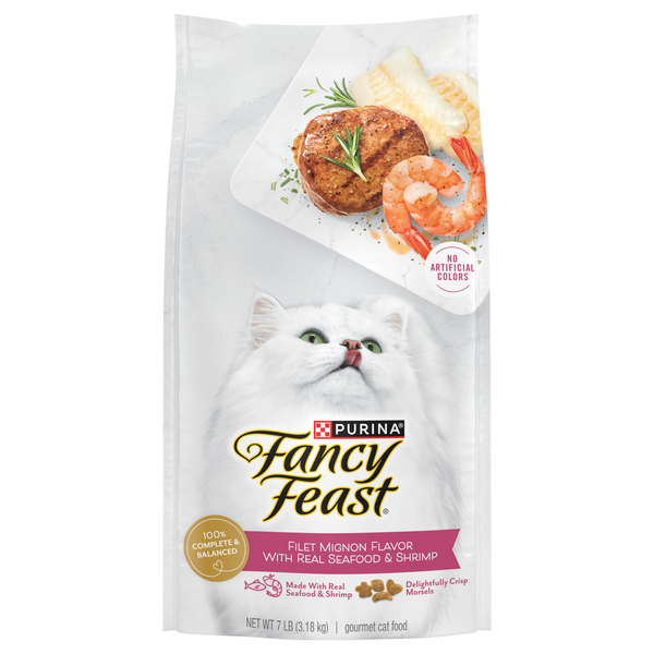 Save on Fancy Feast Filet Mignon with Seafood & Shrimp Gourmet Adult ...