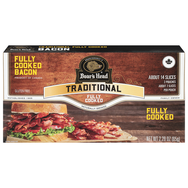 Save on Boar's Head Fully Cooked Traditional Bacon - apx 14 slices ...