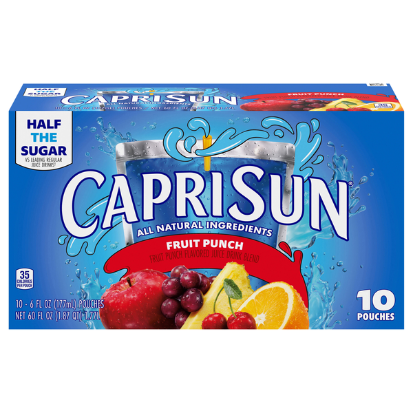 Save on Capri Sun All Natural Fruit Punch Juice Drink Pouches - 10 pk ...