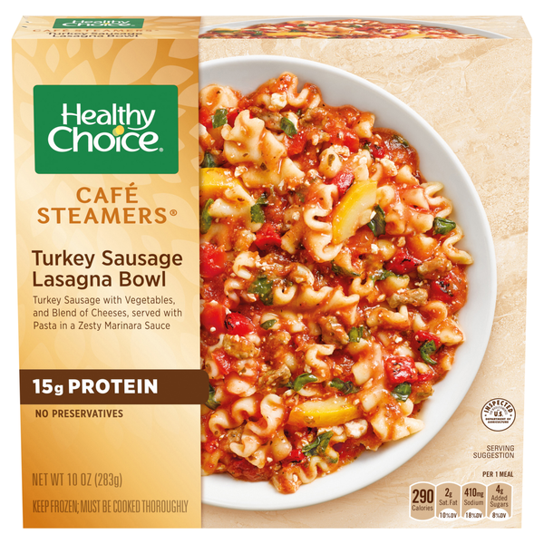 Save on Healthy Choice Cafe Steamers Turkey Sausage Lasagna Bowl Frozen ...