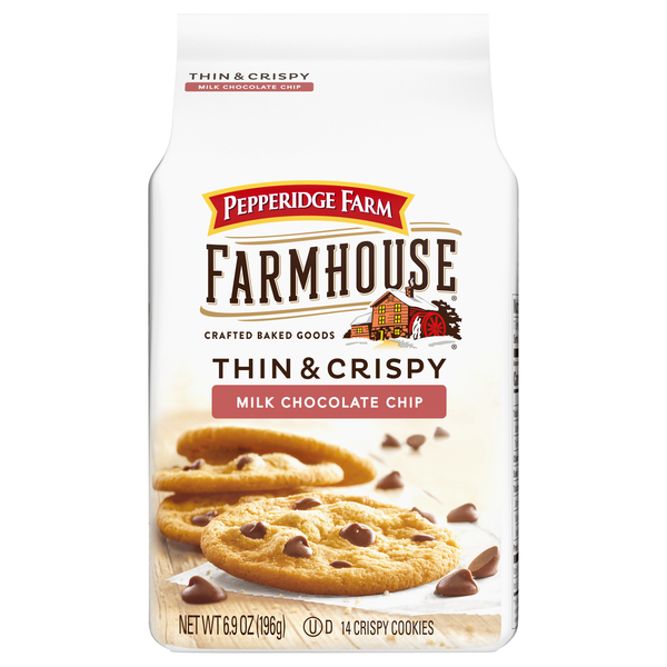 Save on Pepperidge Farm Farmhouse Thin & Crispy Milk Chocolate Chip ...