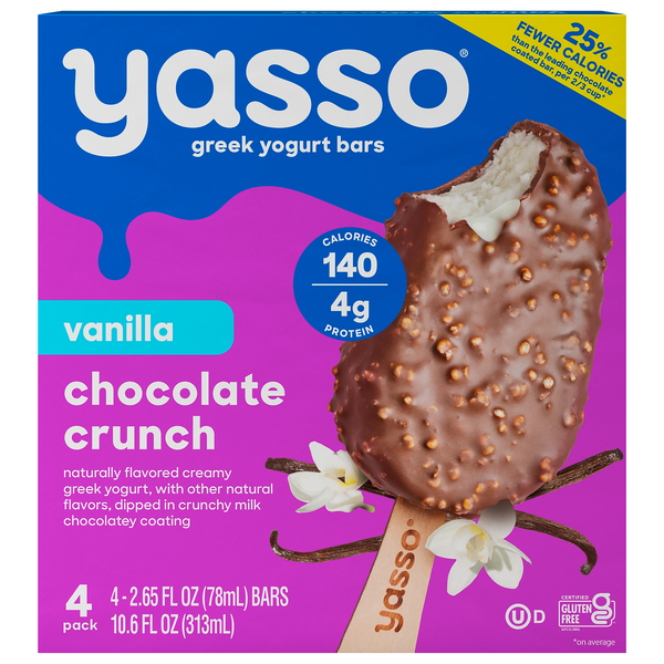 Save on Yasso Vanilla Chocolate Crunch Frozen Greek Yogurt Bars - 4 ct ...