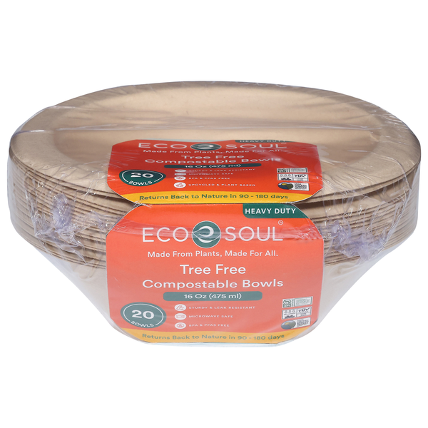 Save on Eco Soul Compostable Paper Bowls 16 oz Order Online Delivery ...