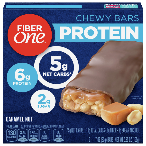 Save on Fiber One Caramel Nut 6g Protein Chewy Bar - 5 ct Order Online ...