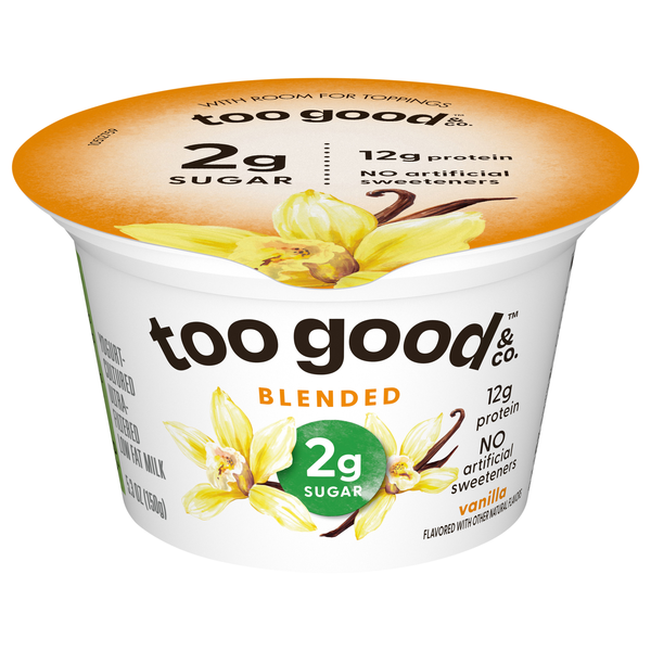 Save on Too Good & Co. Blended Low Fat Vanilla Greek Yogurt Cup Order ...