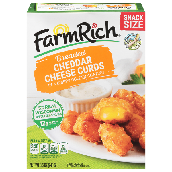 Save on Farm Rich Breaded Cheddar Cheese Curds Snack Size Frozen Order ...