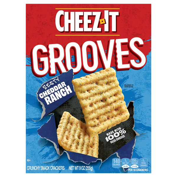 Save on Cheez-It Grooves Zesty Cheddar Ranch Crunchy Cheese Crackers ...