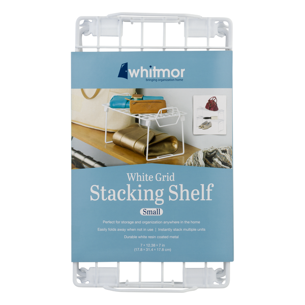 Save on Whitmor White Grid Stacking Shelf Small Order Online Delivery ...