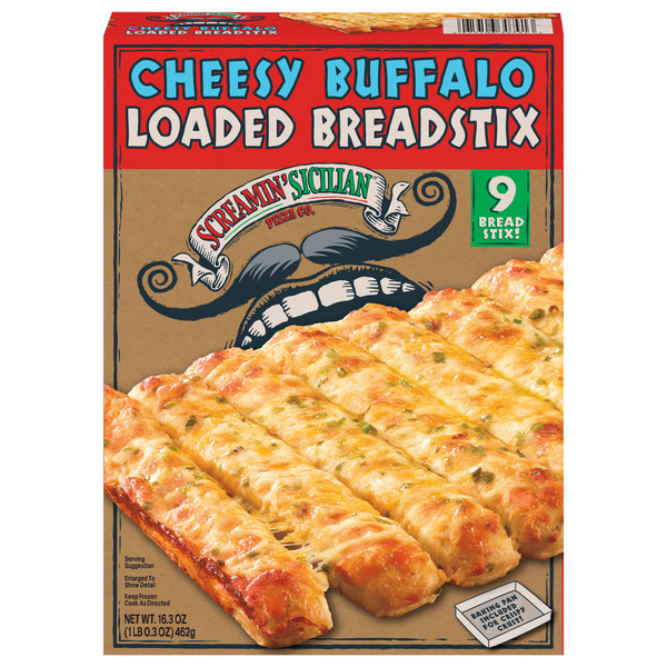 Save on Screamin' Sicilian Pizza Co. Cheesy Buffalo Loaded Breadstix ...