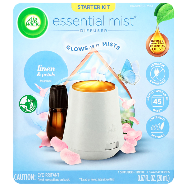 Save on Air Wick Essential Mist Linen & Petals Starter Kit Order Online ...