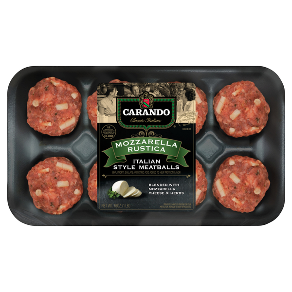 Save on Carando Mozzarella Rustica Italian Style Meatballs - 8 ct Order ...