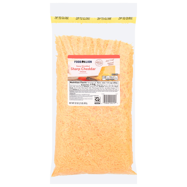 Save on Food Lion Natural Fancy Shredded Sharp Cheddar Cheese Order ...
