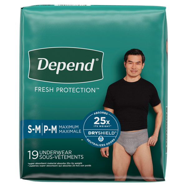 Save on Depend Men's Fresh Protection Incontinence Underwear Maximum ...