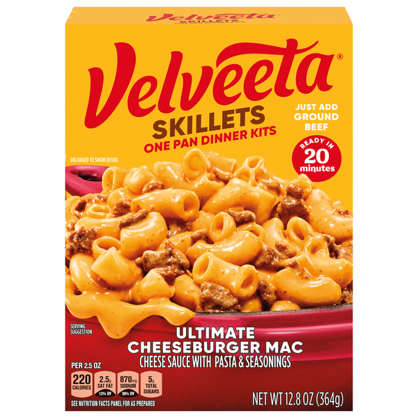 Save on Velveeta Skillets One Pan Dinner Kit Ultimate Cheeseburger Mac ...