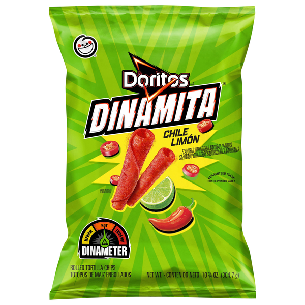 Save on Doritos Dinamita Chile Limon Rolled Tortilla Chips Order Online ...