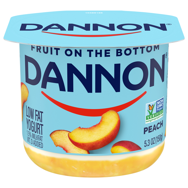 Save on Dannon Fruit on the Bottom Low Fat Peach Yogurt Cup Order ...