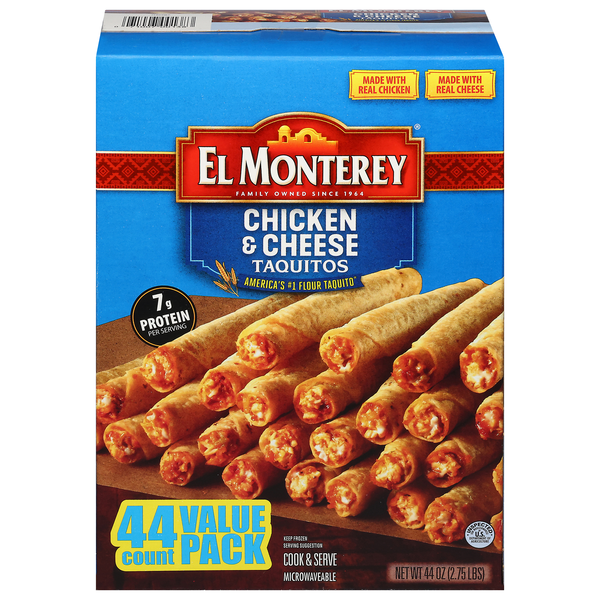 Save on El Monterey Chicken & Cheese Taquitos - 44 ct Frozen Order ...
