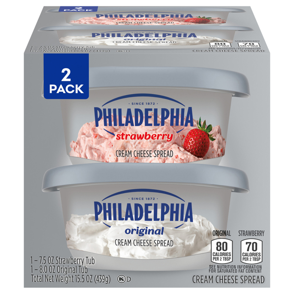 Save on Philadelphia Original & Strawberry Cream Cheese Spread - 2 ct ... Save on Philadelphia Original & Strawberry Cream Cheese Spread - 2 ct ...