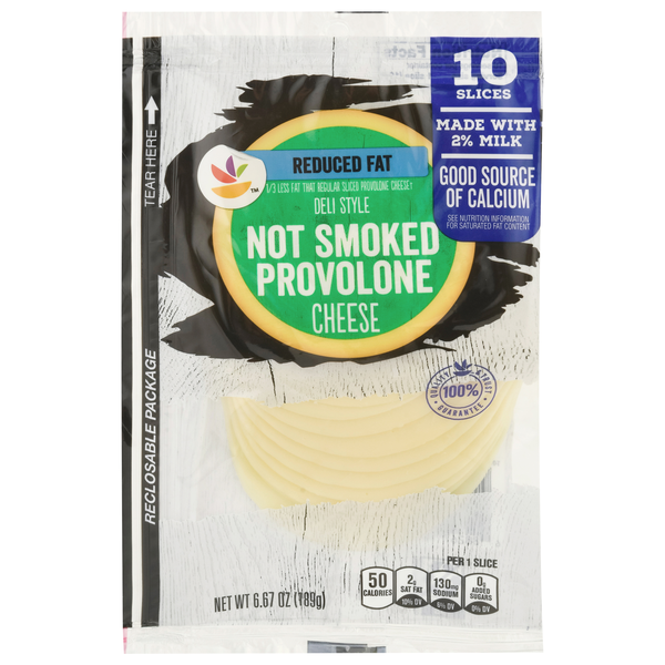 Save on Our Brand Reduced Fat Not Smoked Provolone Cheese Deli Style ...