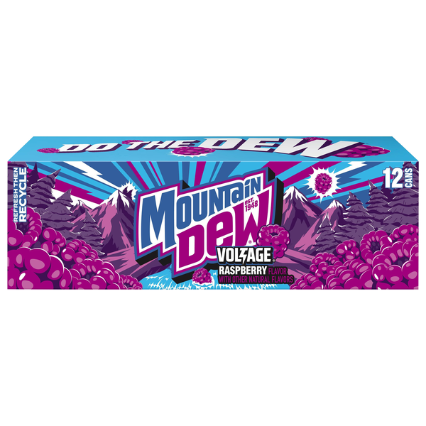 Save on Mtn Dew Voltage Raspberry Soda - 12 pk Order Online Delivery ...