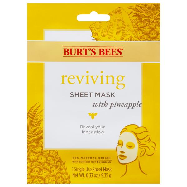 Save on Burt's Bees Reviving Sheet Mask with Pineapple Order Online ...