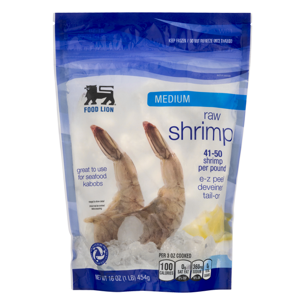 Food Lion Shrimp Raw Large 31 40 Ct Per Lb Frozen