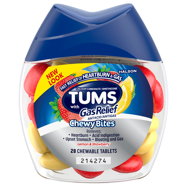 Logotipo Do Tums Tums Chewable Tablets, Extra Strength, Assorted