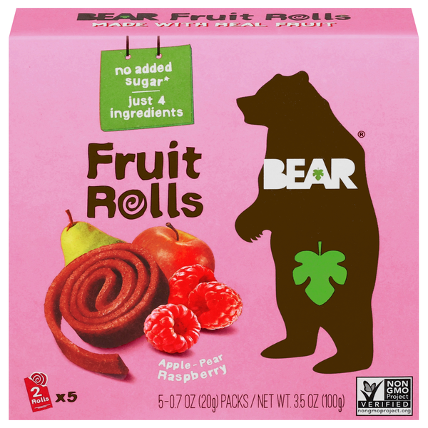 Save on Bear Fruit Rolls Apple-Pear Raspberry - 5 ct Order Online ...