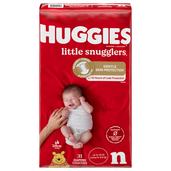Save on Huggies Little Snugglers Newborn Baby Diapers Up to 10 lb Order Online Delivery | GIANT