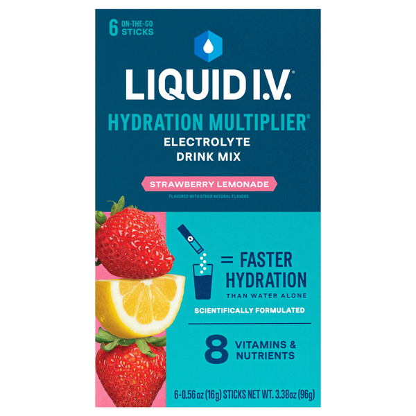 Save on Liquid I.V. Strawberry Lemonade Electrolyte Drink Mix Sticks ...