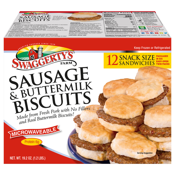 Save on Swaggerty's Farm Sausage & Buttermilk Biscuits Snack Size ...