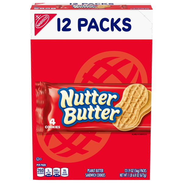 Nutter Butter Cookies Nabisco 12 Ct Peanut Cookie Bulk