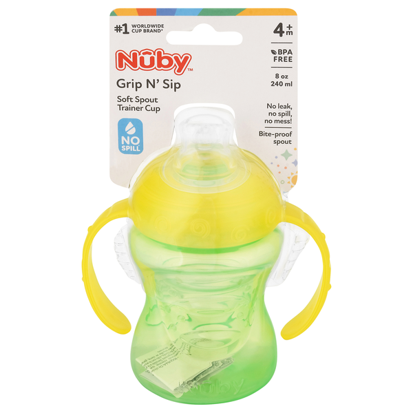 Save on Nuby No-Spill Grip N' Sip 4+mo Order Online Delivery | GIANT