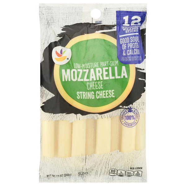 Save on Our Brand Low-Moisture Part-Skim Mozzarella String Cheese - 12 ...