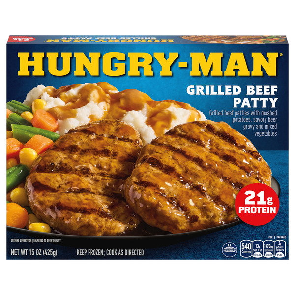 Save on Hungry-Man Grilled Beef Patty Protein Frozen Meal Order Online ...