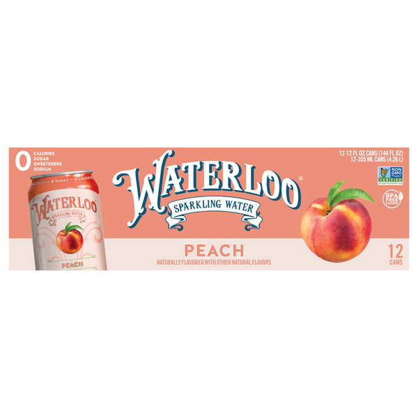 Save on Waterloo Peach Sparkling Water - 12 pk Order Online Delivery ...