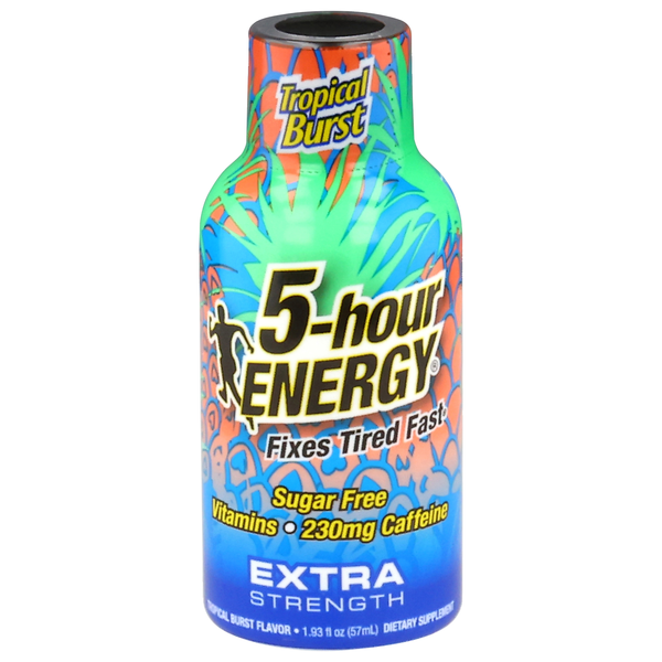 Save on 5-Hour Extra Strength Sugar Free Tropical Burst Energy Shot ...