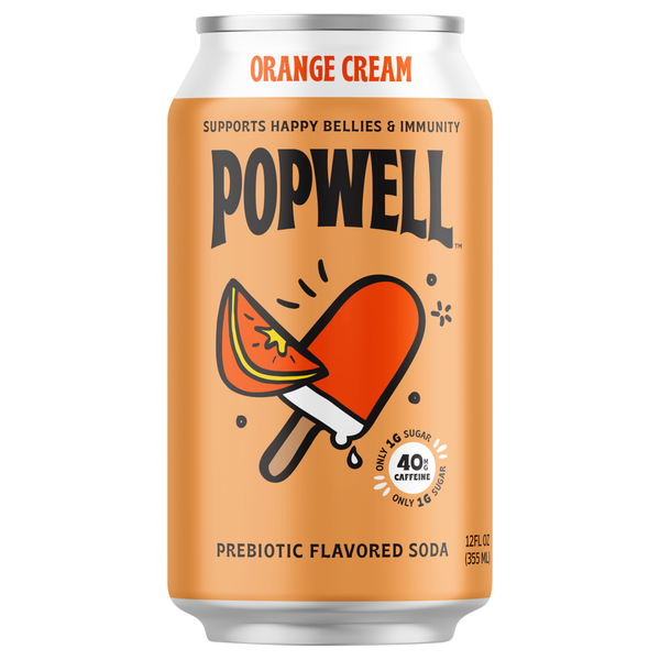 Save on Popwell Orange Cream Prebiotic Soda Order Online Delivery ...