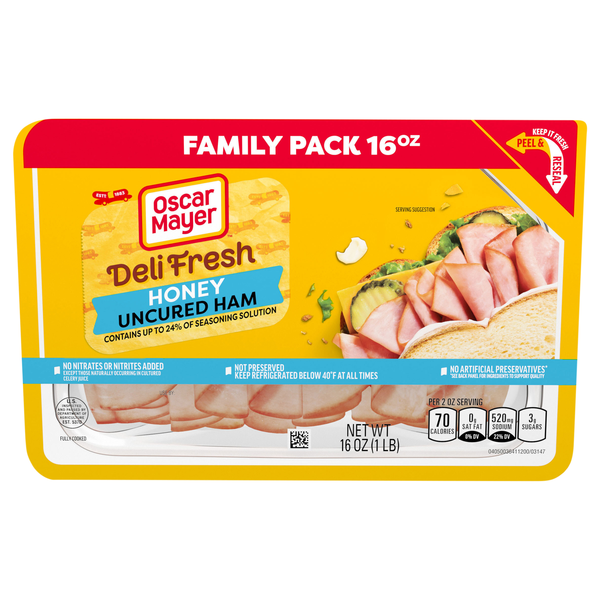 Save on Oscar Mayer Deli Fresh Sliced Honey Uncured Ham Family Pack ...